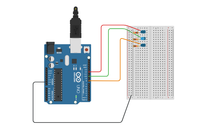 Circuit design Sequence 2 - Tinkercad