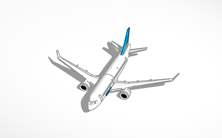 3D design AIRBUS A318 - Tinkercad