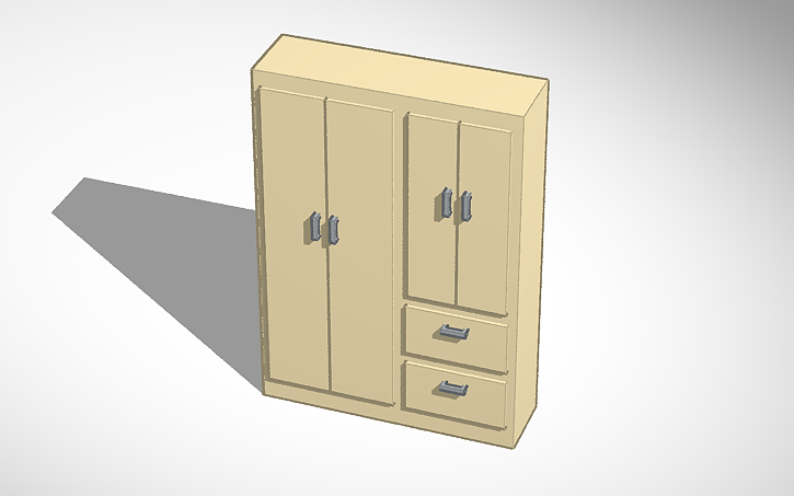 3D design Cloth cabinet - Tinkercad