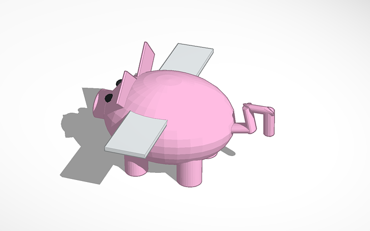 3D design AustenM_Flying Pig 1 - Tinkercad