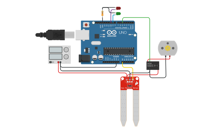 Circuit design Sensor de Humedad - Tinkercad Circuit design Sensor de Humedad - Tinkercad