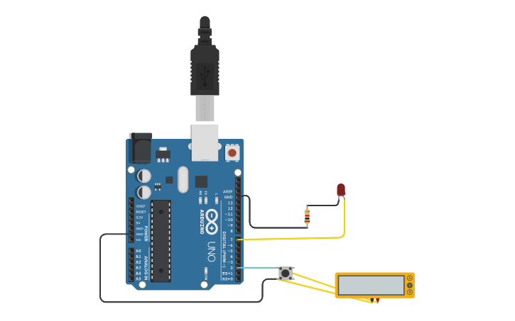 Circuit design External Interrupt | Tinkercad