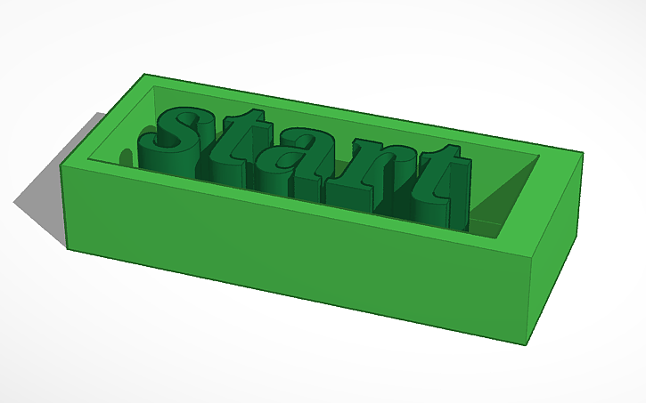 3D design A start button | Tinkercad