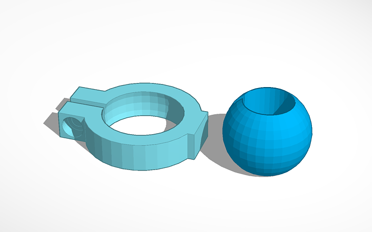3D design ball joint handlebar clamp | Tinkercad