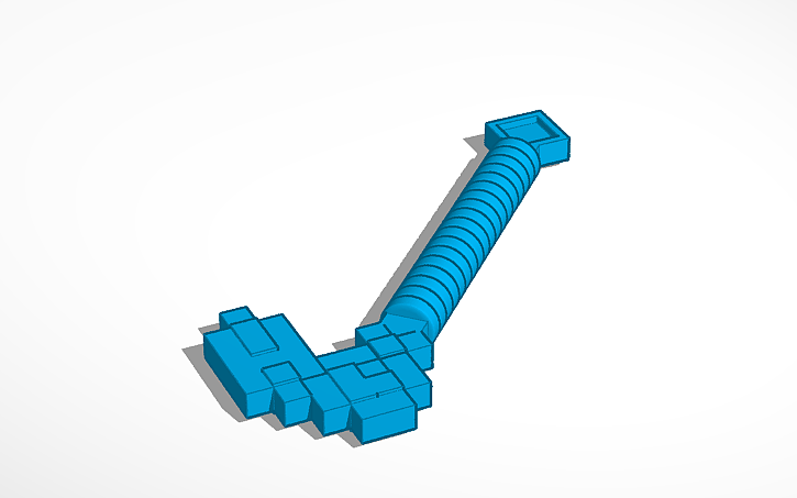 3D design Lego Minecraft Hoe - Tinkercad