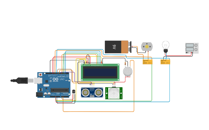 Circuit design IOT-MINI-PROJECT-19302A0051-HOME AUTOMATION - Tinkercad