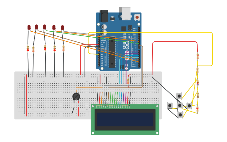 Circuit design lcd menu - Tinkercad