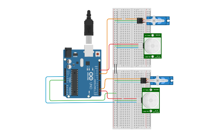 Circuit Design Session 15 Servomotor And Presence Sensor Components Tinkercad