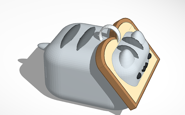 3d Design Copy Of Secret Agent Pusheen Code Name Toast Tinkercad