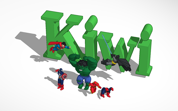 3D design Kiwi Super-Team #TinkerTeamUp | Tinkercad