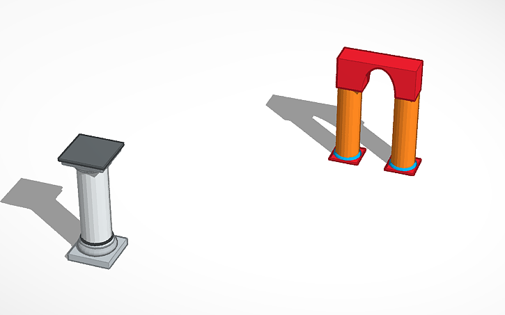 3D design colonne binate/colonna dorica | Tinkercad