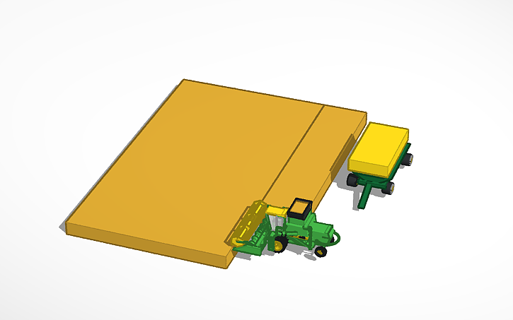 3D design 1960 jondeer combine - Tinkercad
