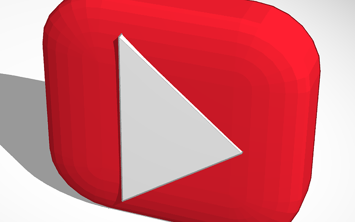 3D design Youtube Logo - Tinkercad
