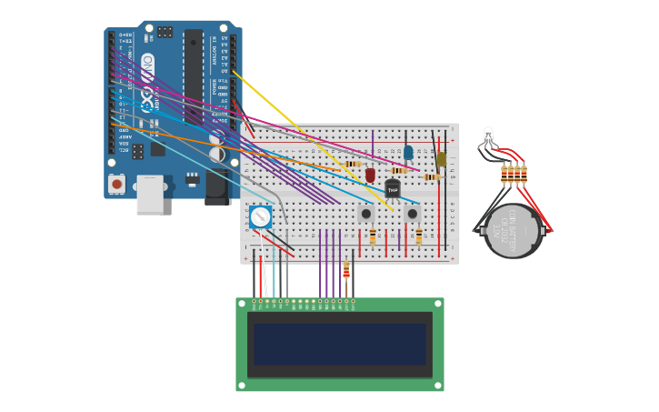 Circuit design temperature - Tinkercad