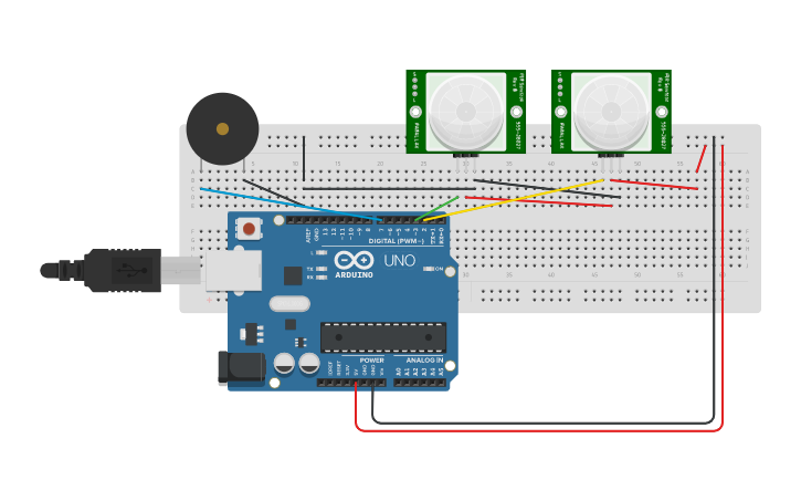 Circuit design Exercício Piezo Buzzer - Tinkercad