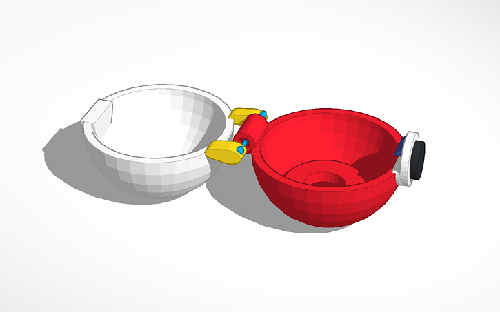 3D design Poké Ball - Tinkercad