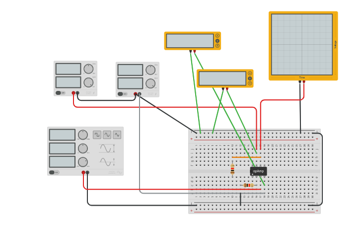 Circuit design Closed Loop Non-Inverting OPAMP - Tinkercad