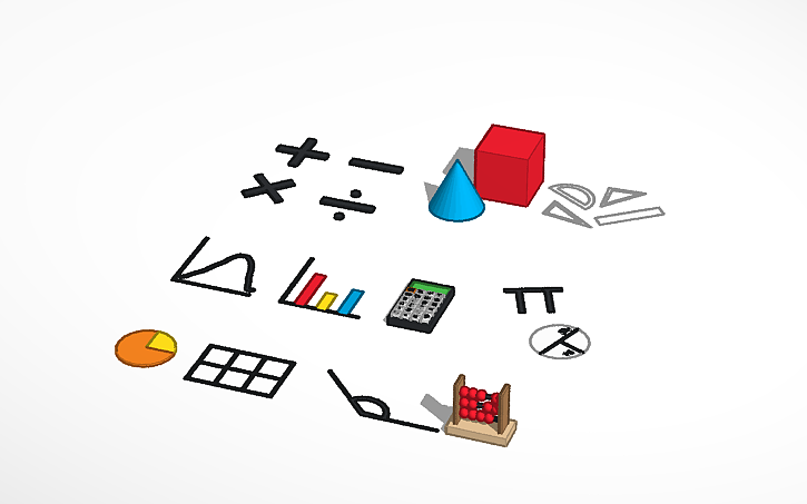 3D design All about Math - Tinkercad