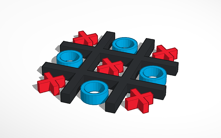 3D design To Go Tic-Tac-Toe Board - Tinkercad