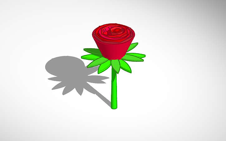3D design rose - Tinkercad