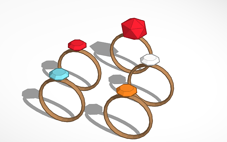 3D design Rings - Tinkercad