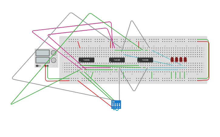 Circuit Design Implementation Of 2 To 4 Binary Decoder Tinkercad 3340