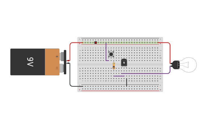 Circuit design Simulacion Transistor | Tinkercad