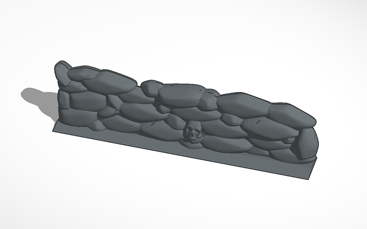 3D design Wall made of Stones 1 - Tinkercad