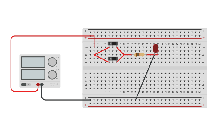 Circuit design TP2 Punto 1, A - Tinkercad