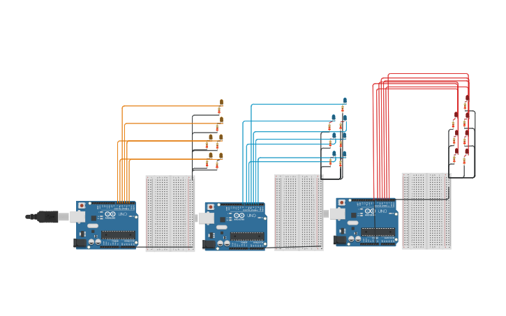Circuit design Reloj Binario - Tinkercad