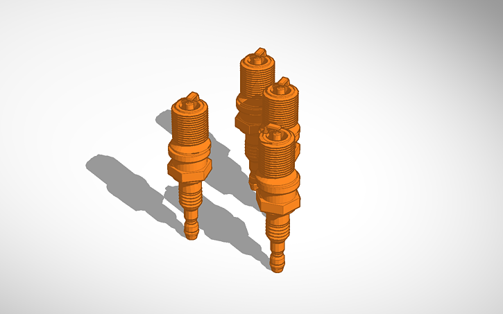 3D design spark plug - Tinkercad