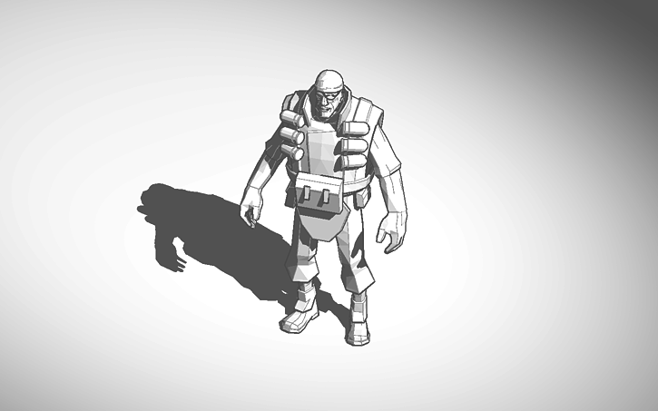 3D design TF2 Demoman - Tinkercad