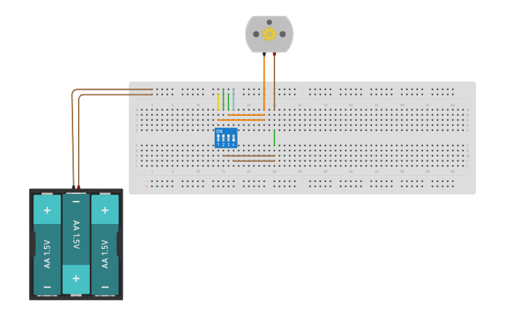 Circuit design PUENTE H CON SWITCH - Tinkercad
