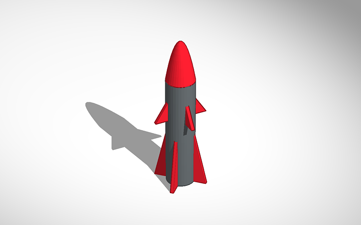 3d Design Simple Rocket Tinkercad