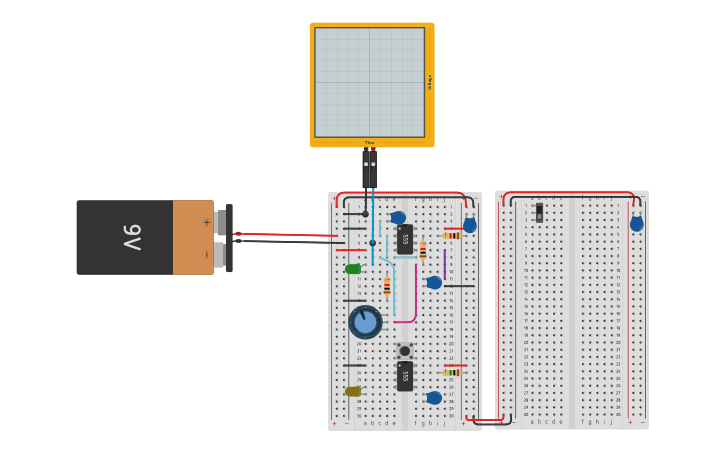 Circuit design 555 Timer Circuit - Tinkercad