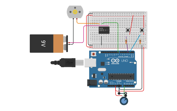 Circuit design TP2_2BP1Relais | Tinkercad
