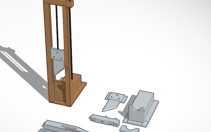 3D design Working Guillotine - Tinkercad