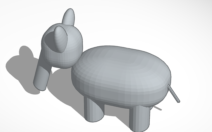 3D design elephant | Tinkercad