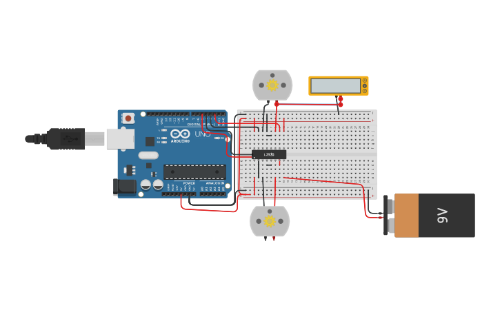 Circuit design Chetna Motor and Driver and speed control PART-1 | Tinkercad