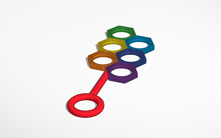 3D design Bubble Wand Honeycomb - Tinkercad