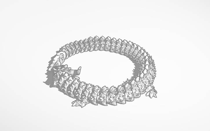 3d Design Articulated Winter Dragon Tinkercad 
