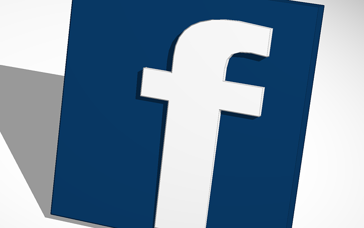 3D design Facebook Logo - Tinkercad