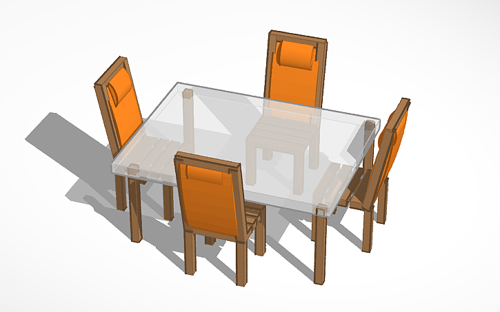 3D design dinning set | Tinkercad