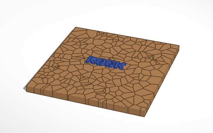 3D design ROCK - Tinkercad