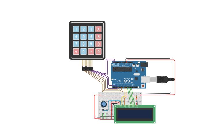 Circuit design Calculadora no Arduino - Tinkercad