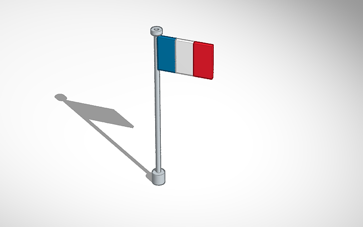 3D design France flag - Tinkercad