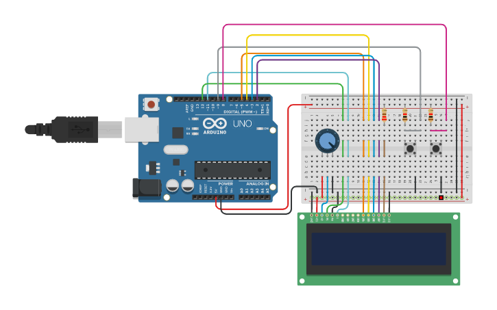Circuit design RELOJ DIGITAL (DISPLAY) - Tinkercad