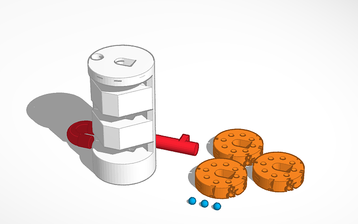 3D design Combination Lock - Tinkercad