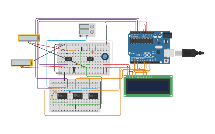 Circuit design Voltmetre PASSERA POTEAU - Tinkercad