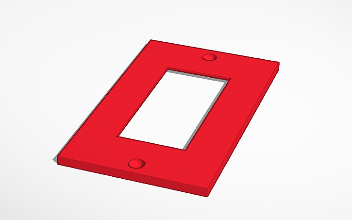 3D design light switch cover - Tinkercad